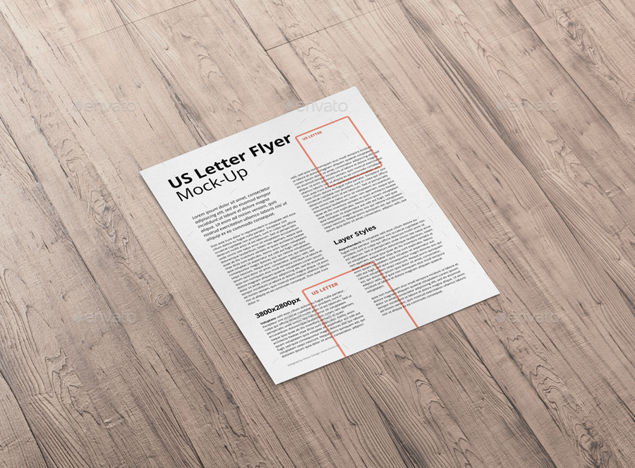 US Letter Flyer Mock-Up, Graphics | GraphicRiver