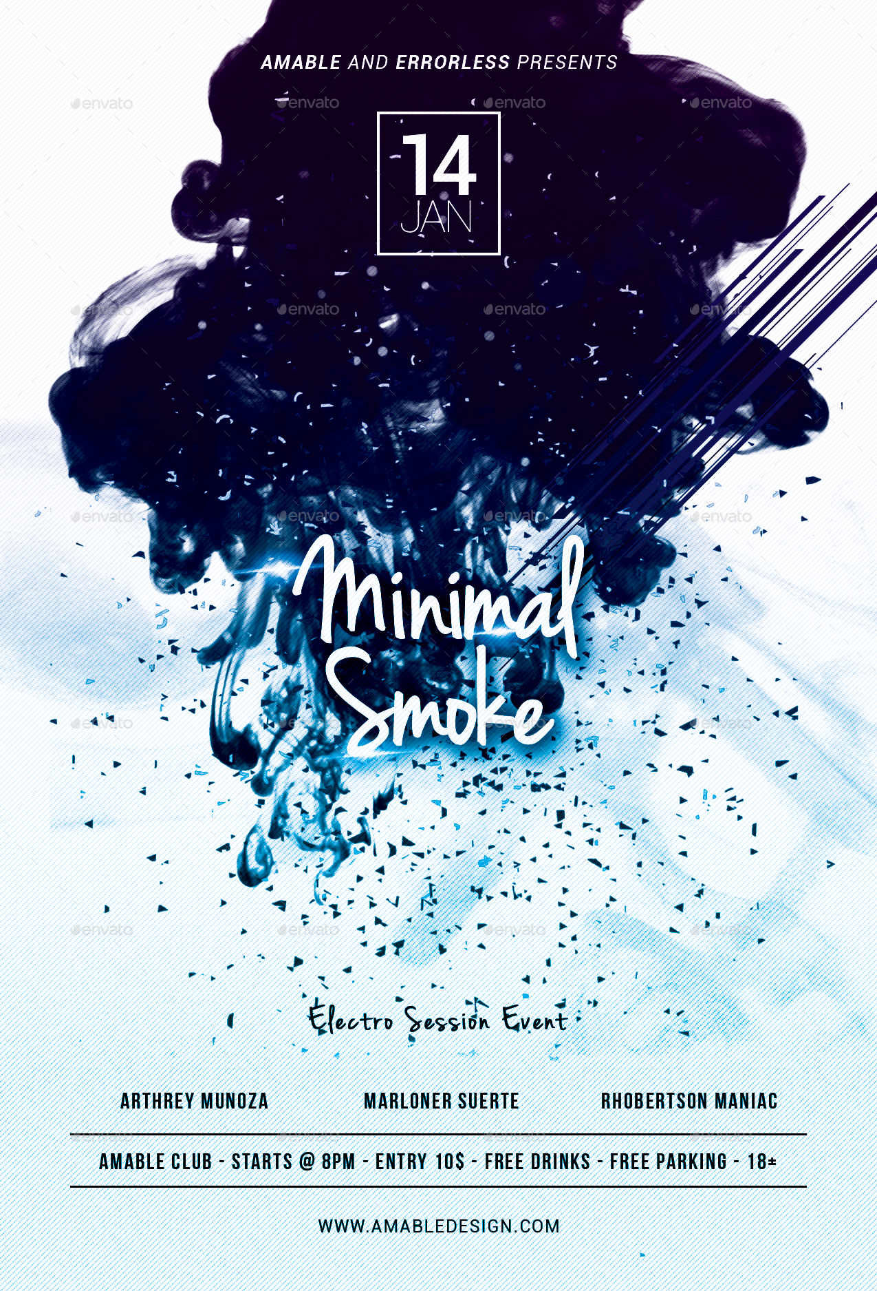 Minimal Smoke Flyer, Print Templates | GraphicRiver