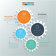 Minimal 4 Gears Infographics Design, Infographics | GraphicRiver