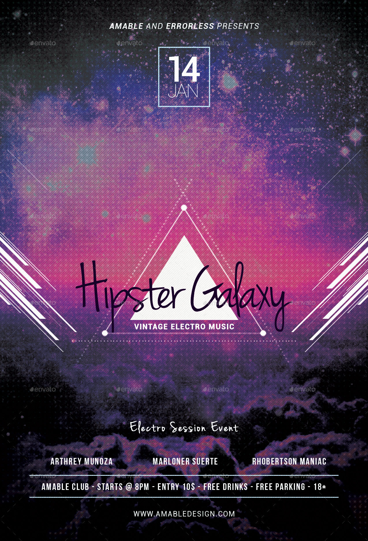 Hipster Galaxy Flyer, Print Templates | GraphicRiver