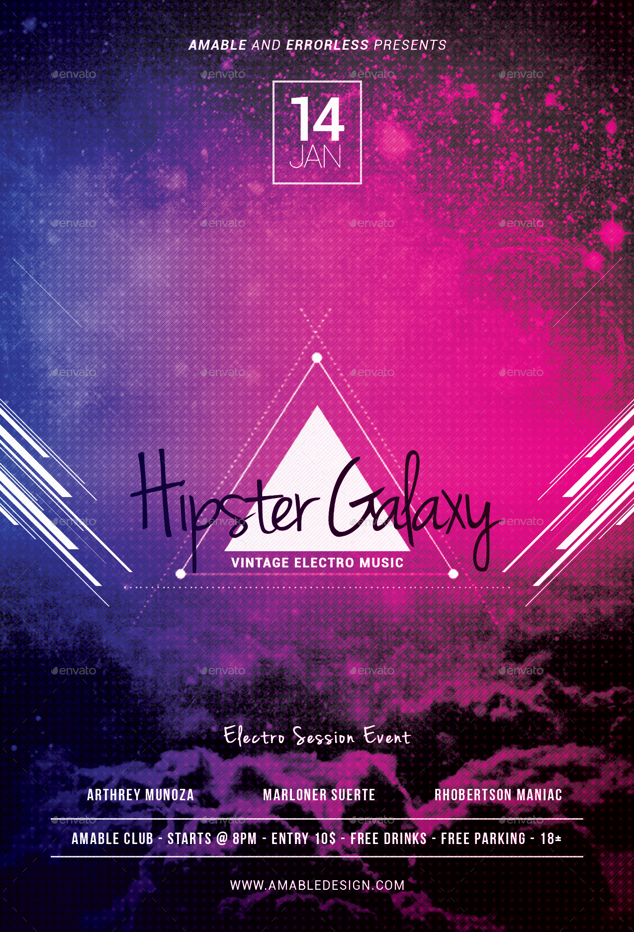 Hipster Galaxy Flyer, Print Templates | GraphicRiver