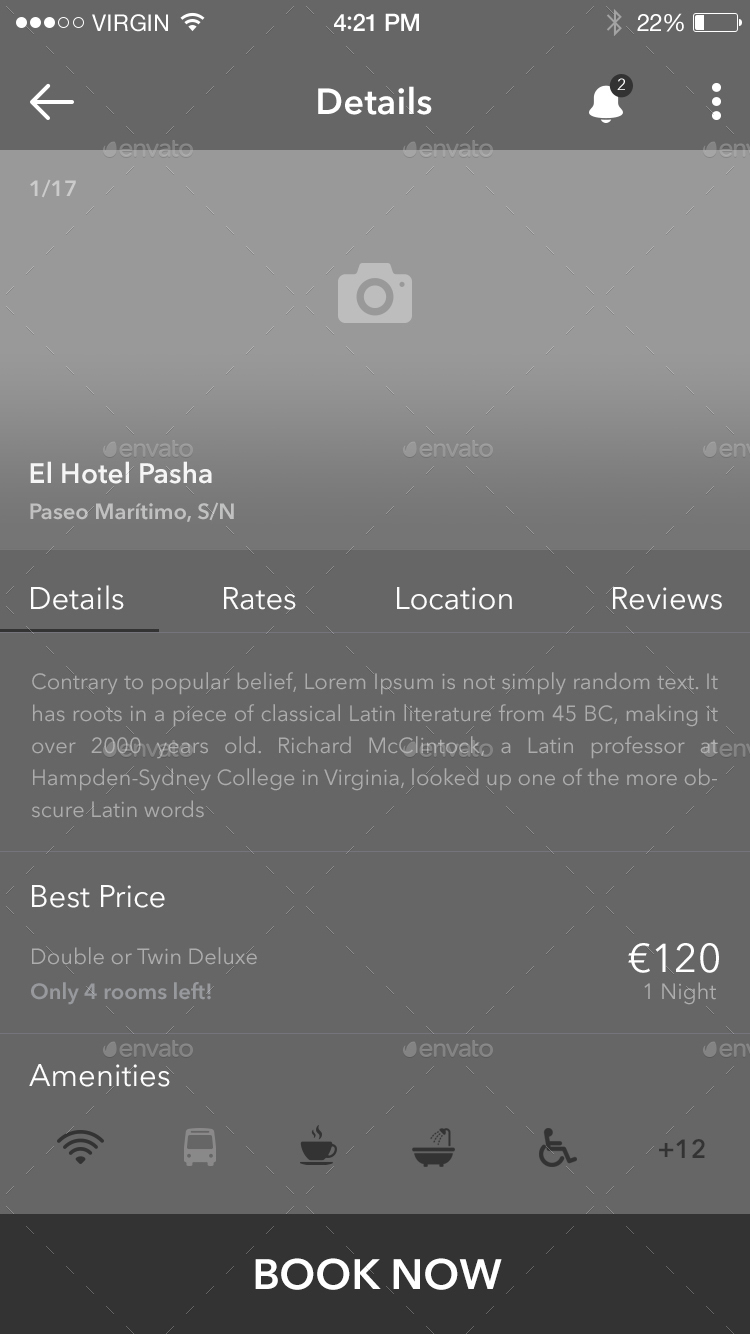Booking Mobile App Ui, Web Elements | GraphicRiver