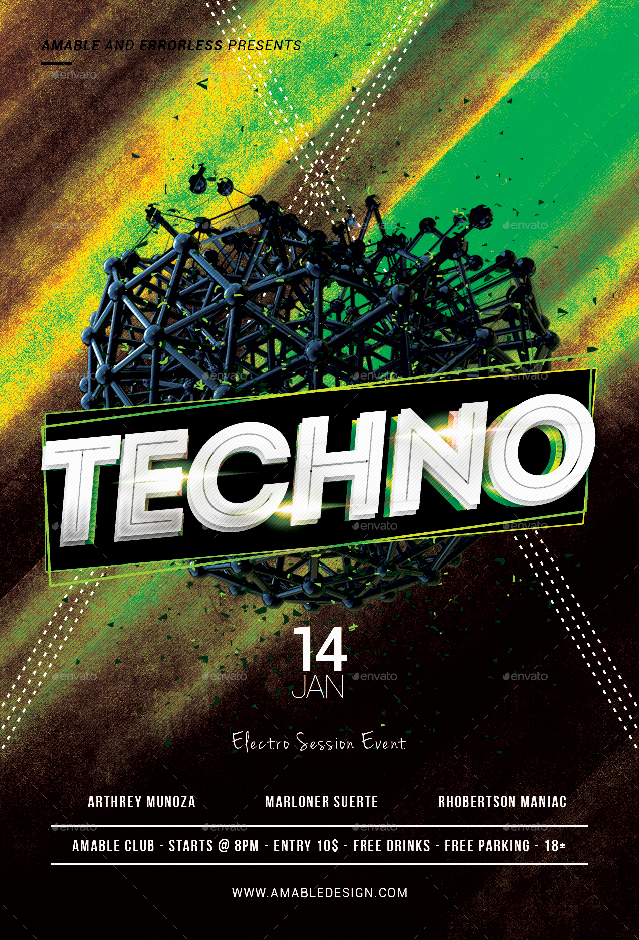 Techno Flyer, Print Templates | GraphicRiver