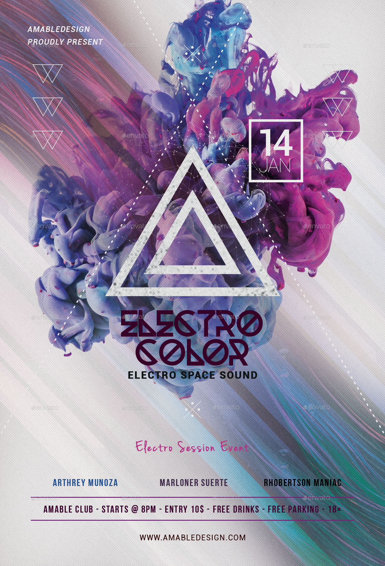 Electro Color Flyer, Print Templates | GraphicRiver