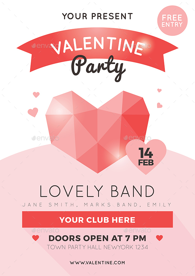 Valentine Party, Print Templates | GraphicRiver