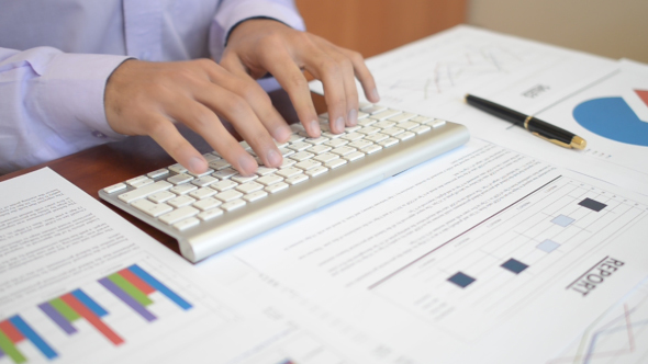 Typing at Work, Stock Footage | VideoHive