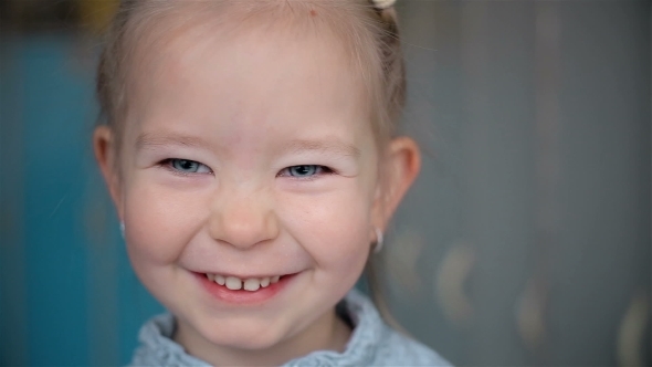 Extremely Sincere Smile Of a Small Child, Stock Footage | VideoHive