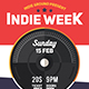 Indie Week Flyer, Print Templates | GraphicRiver