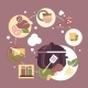 Cooking Dishes Vector Infographics, Vectors | GraphicRiver