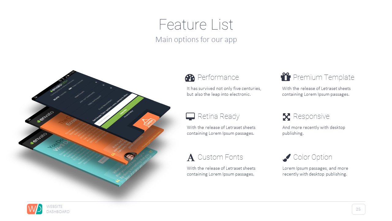 Website Dashboard Presentation Template, Presentation Templates ...