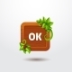 Game Interface Button Ok on Wooden Template, Vectors | GraphicRiver