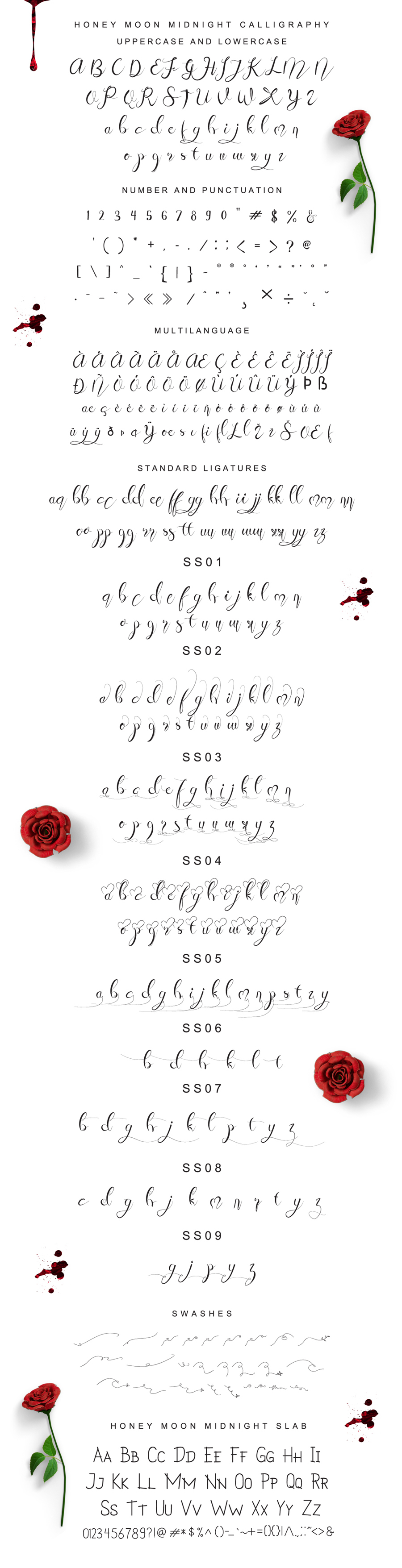 Honey Moon Midnight Two Fonts, Fonts | GraphicRiver