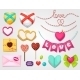 Set Of Hearts, Objects, Decorations. by incomible | GraphicRiver