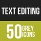 Text Editing Greyscale Icons, Icons | GraphicRiver