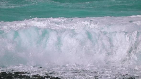 Ocean Waves Breaking On Shore, Stock Footage | VideoHive