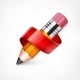 Pencil with Red Ribbon, Vectors | GraphicRiver