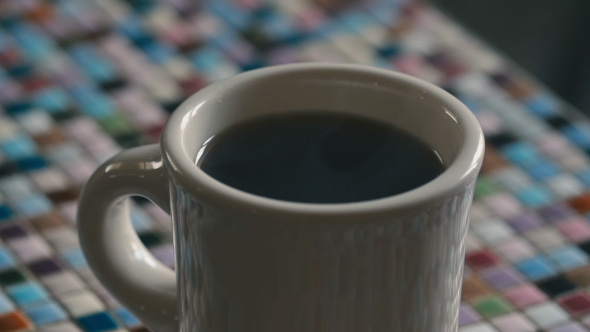Top of Hot Coffee Mug with Steam, Stock Footage | VideoHive