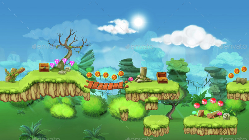 2D Tileset Platform Game, Game Assets | GraphicRiver