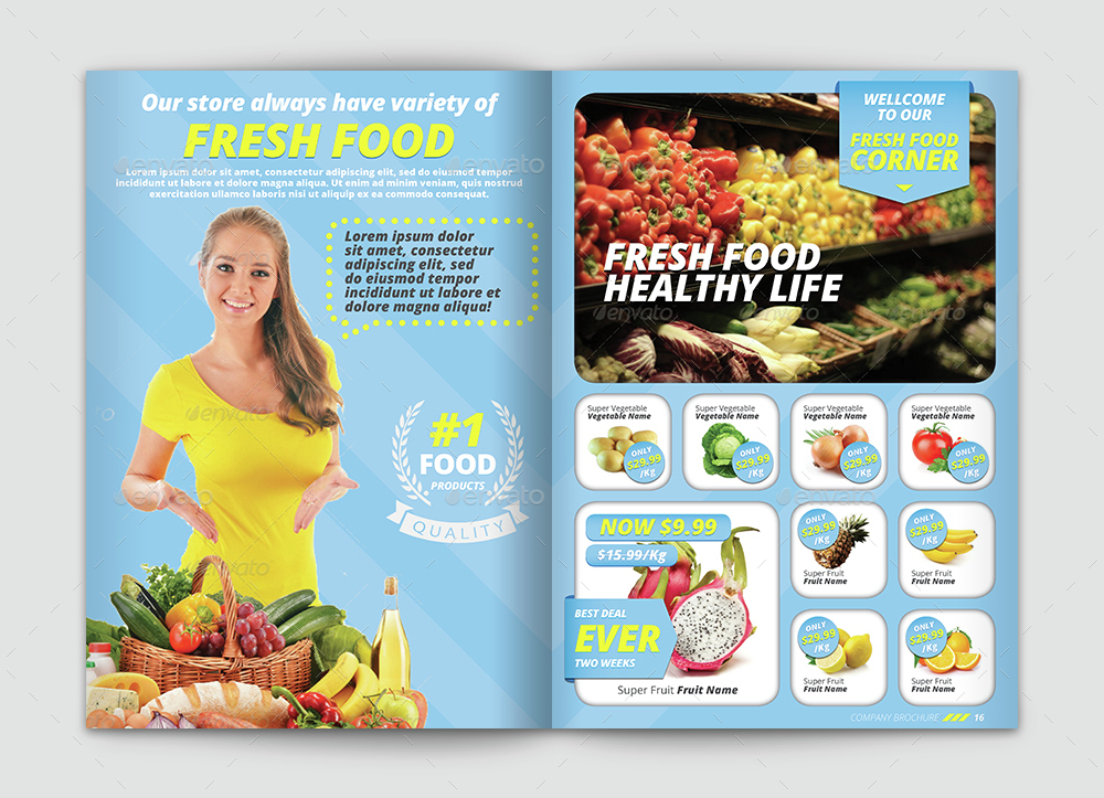 Product Catalog / Brochure Selling Prices Template, Print Templates