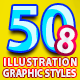 50 Illustrator Graphic Styles Bundle Vol.8, Add-ons | GraphicRiver