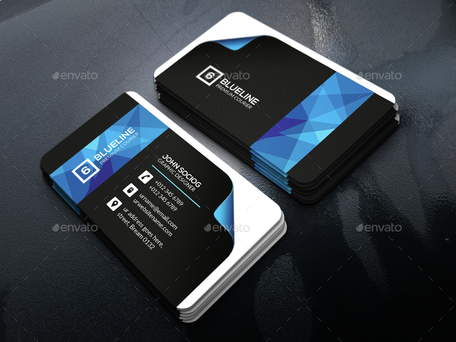 Courier Business Card, Print Templates | GraphicRiver