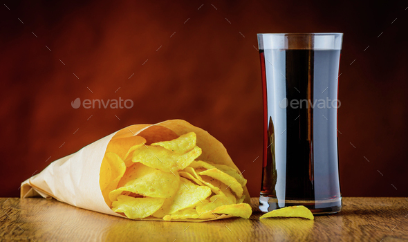 Cola and Chips Stock Photo by oizostudios | PhotoDune
