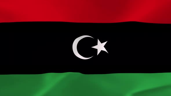 Libya Waving Flag Animation 4K Moving Wallpaper Background, Motion Graphics