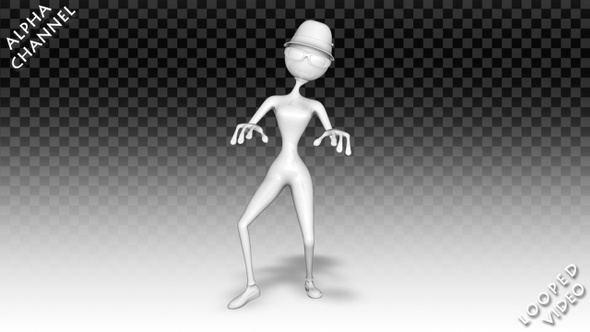 3D Woman Character - Cartoon Twist Dance, Motion Graphics | VideoHive