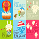 Easter Cards Set, Vectors | GraphicRiver