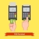 Hand Inserting Credit Card To a POS Terminal, Vectors | GraphicRiver
