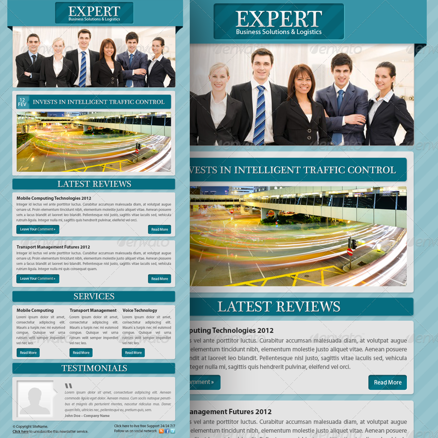 Expert Business Solution E-newsletter Template, Web Elements | GraphicRiver