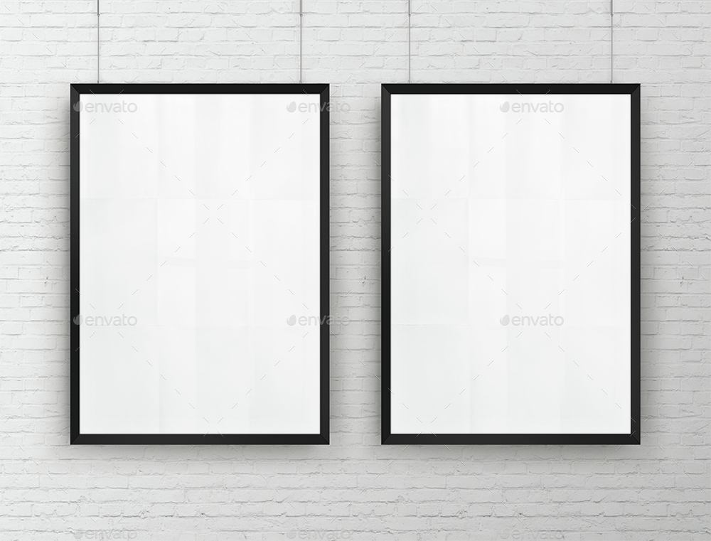 A2 Elegant Poster Frame Mock-Ups, Graphics | GraphicRiver