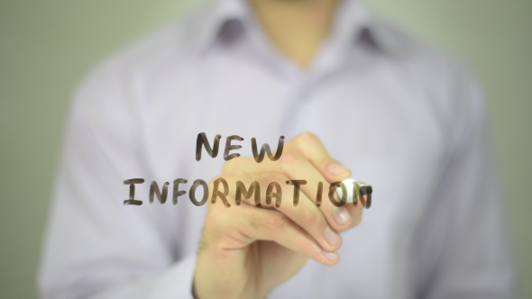 New Information, Man Writing on Transparent Screen, Stock Footage ...