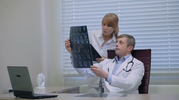 Doctors Checking Patient's Head Scanning, Stock Footage | VideoHive