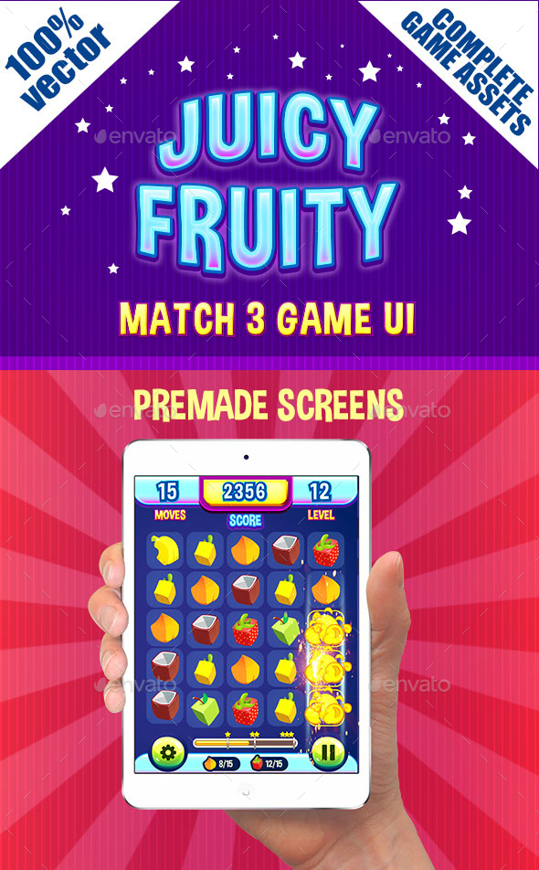 Match 3 Game Ui, Game Assets | GraphicRiver