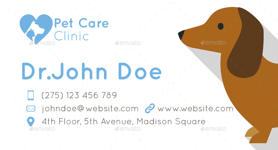 Veterinary Business Card, Print Templates | GraphicRiver