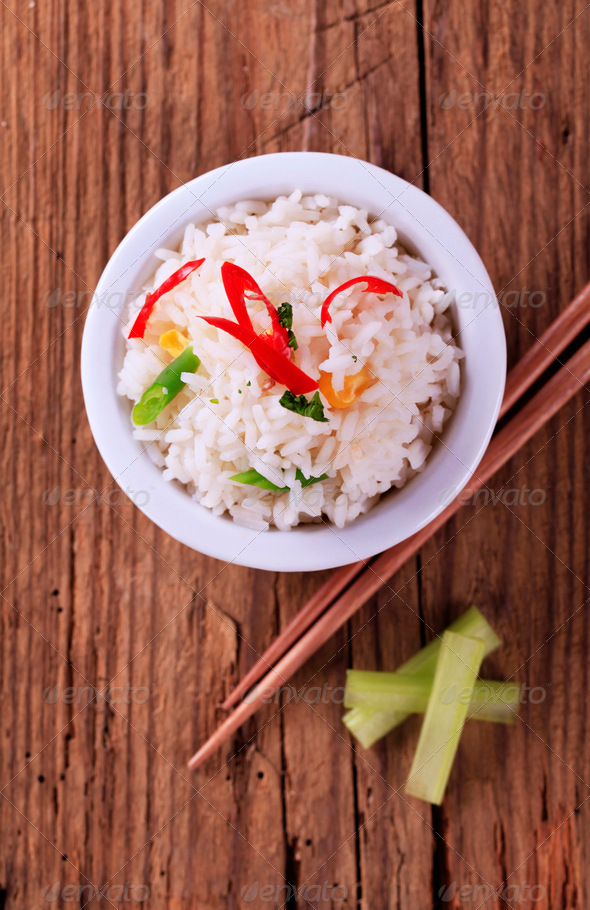 Bowl of rice Stock Photo by Vikif | PhotoDune