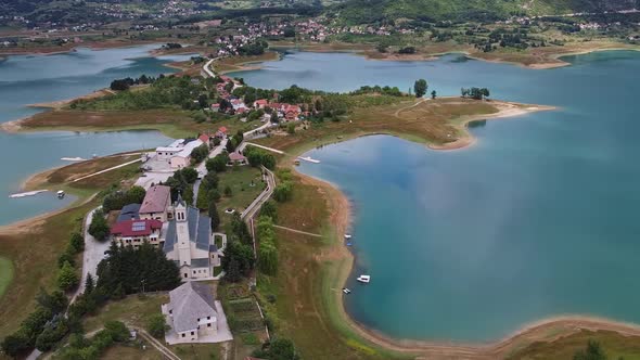 Franciscan Monastery Of Rama Beside Ramsko Lake, Prozor Rama, Bosnia ...