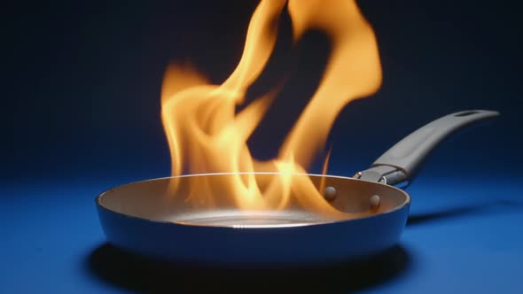 Frying Pan Flaming, Stock Footage | VideoHive
