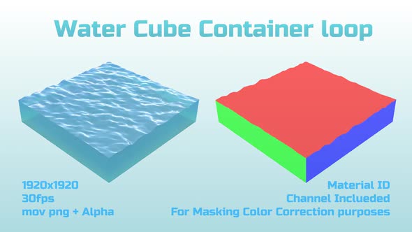 Water Cube Container Loop (HD), Motion Graphics | VideoHive