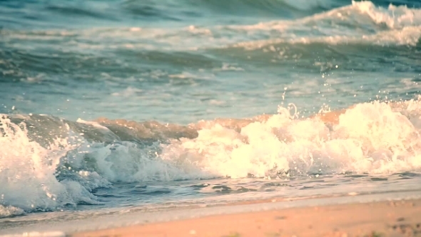 Waves Lapping On Beach, Stock Footage | VideoHive