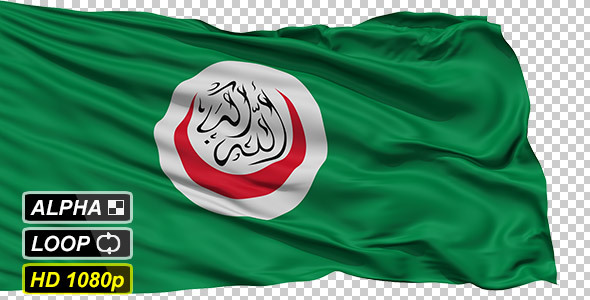 Isolated Waving Flag Organisation of Islamic Cooperation, Motion Graphics