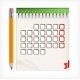 Pencil Calendar Wooden Vector Illustration, Vectors | GraphicRiver