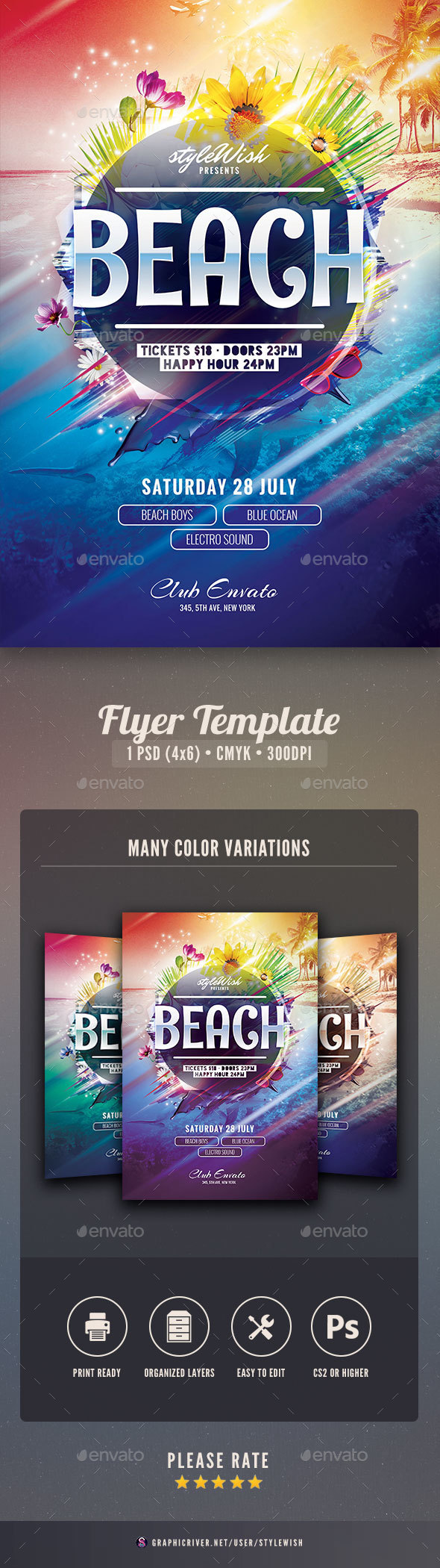 Beach Flyer by styleWish | GraphicRiver