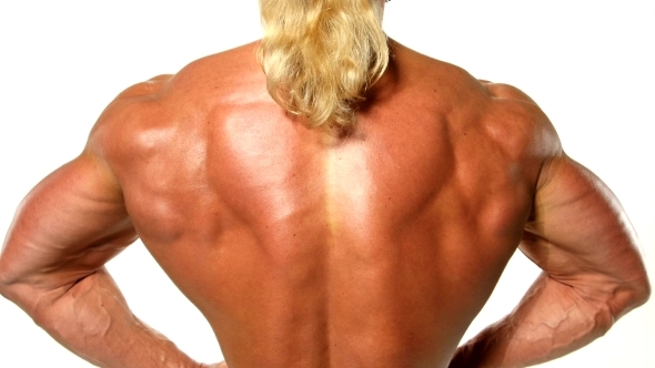 Strongman Showing His Muscular Back, Stock Footage | VideoHive