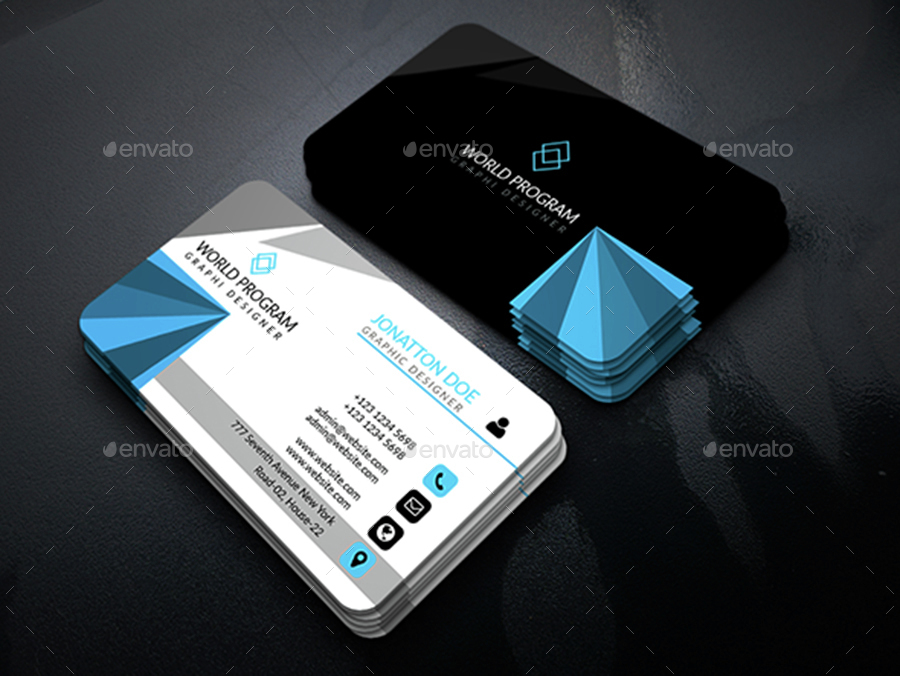 Soft Corporate Business Card.257, Print Templates | GraphicRiver