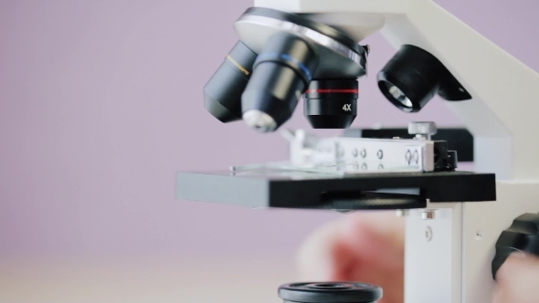 Focus Adjustment Of The Microscope, Stock Footage | VideoHive