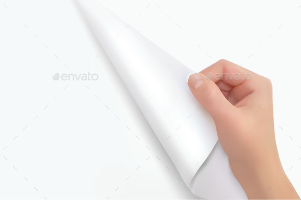 Hand Turning Page by Grebenuk | GraphicRiver