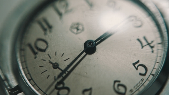 Vintage Old Clock Face Dial, Stock Footage | VideoHive
