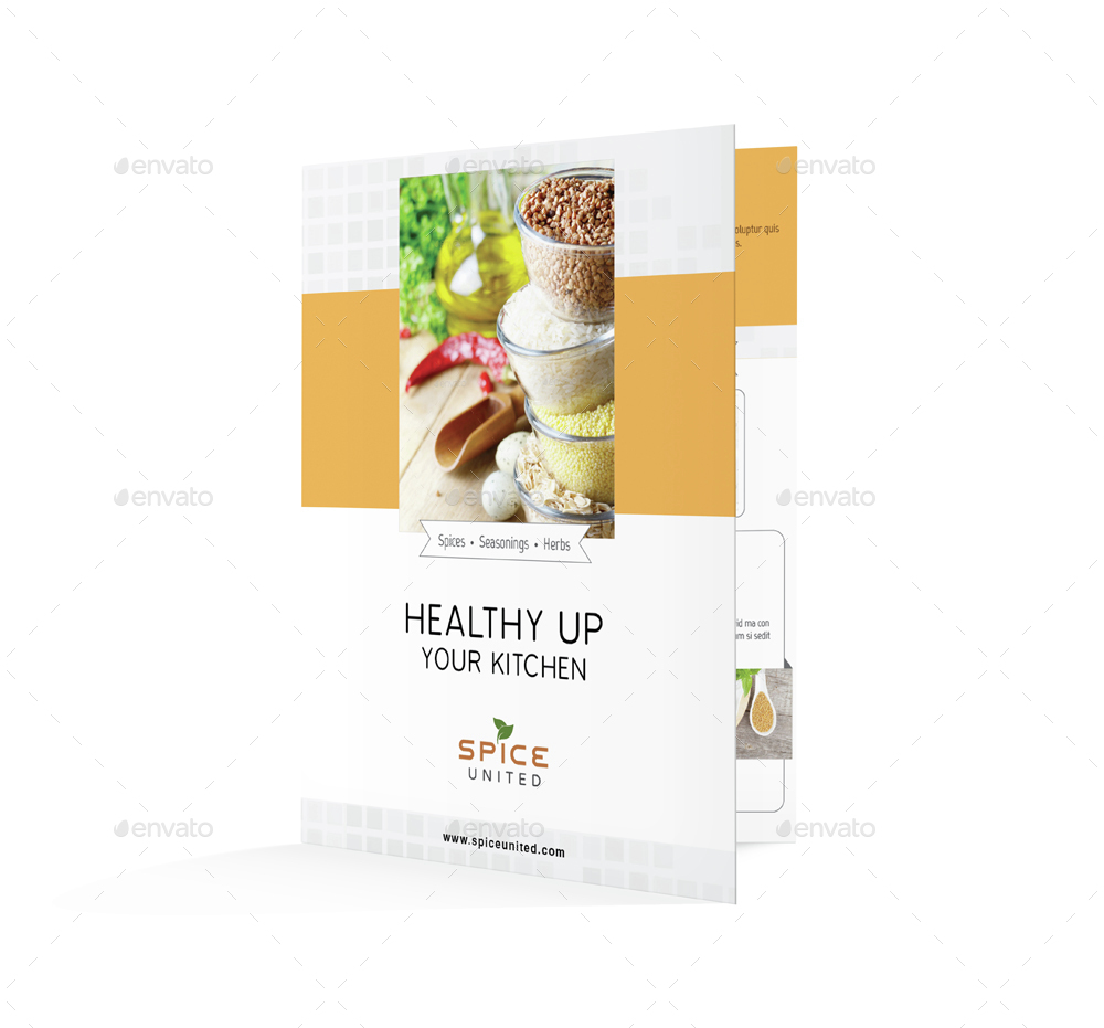Spices & Herbs Bifold / Halffold Brochure, Print Templates | GraphicRiver